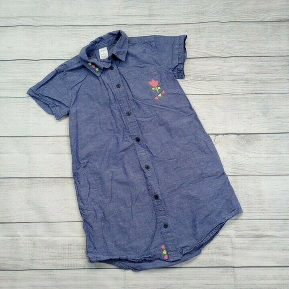 Tea Collection | Dresses | 7 Tea Collection Embroidered Chambray Shirt ...